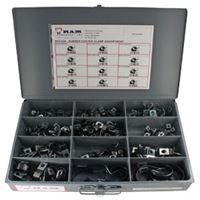 ASSORTMENT-VINYL COATED CLAMPS 185 PCS, 1/4"-2" DIAMETERS - RAM Products
