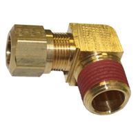 BRASS MALE 90 DEGREE ELBOW 1/4" TUBE X 3/8" PIPE, AIR BRAKE - RAM Products