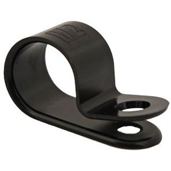 CABLE CLIP NYLON 3/16", BLACK, #10 STUD - Ram Products