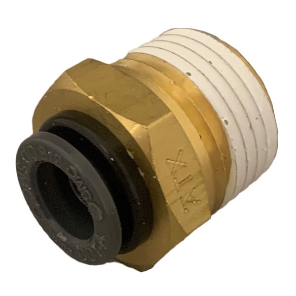 PUSH-LOCK MALE CONNECTOR 3/8" T X 1/2" P COMPOSITE - Ram Products