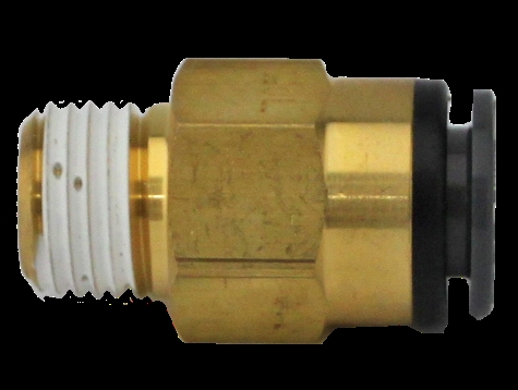 COMPOSITE STRAIGHT MALE CONNECTOR, 3/8" TUBE X 3/8" MALE PIPE, AIR ...